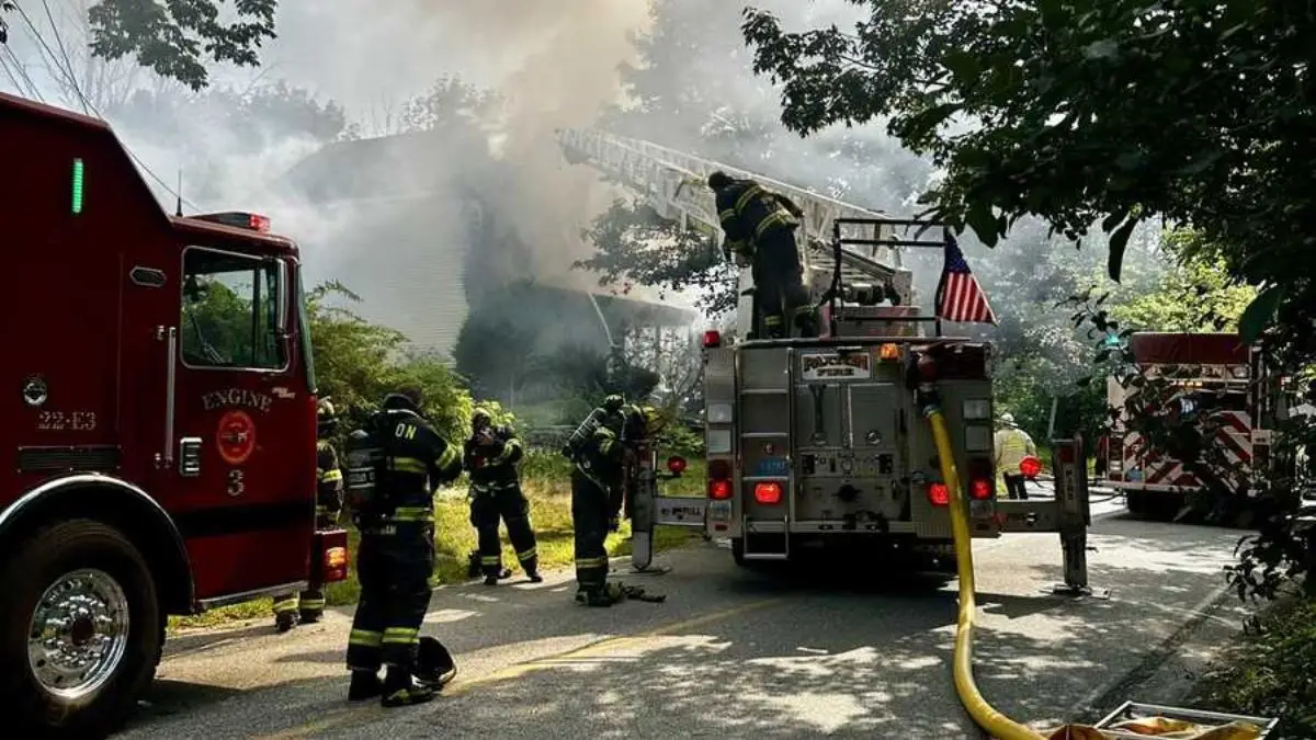 Massachusetts House Erupts in Flames, Crews From Neighboring Towns ...